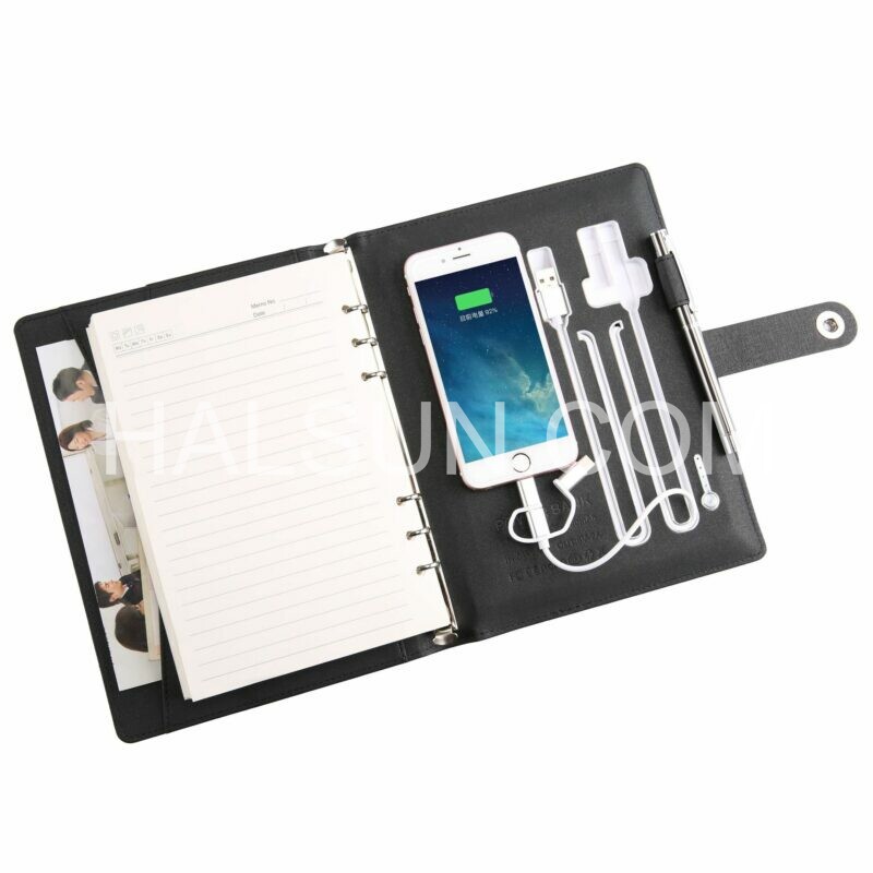 Organizer Notebook with Wireless Power Bank - HALSUN